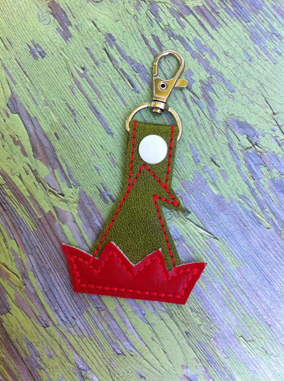 ITH Elf Hat Snap Tab/key Fob DIGITAL Embroidery Design - Etsy