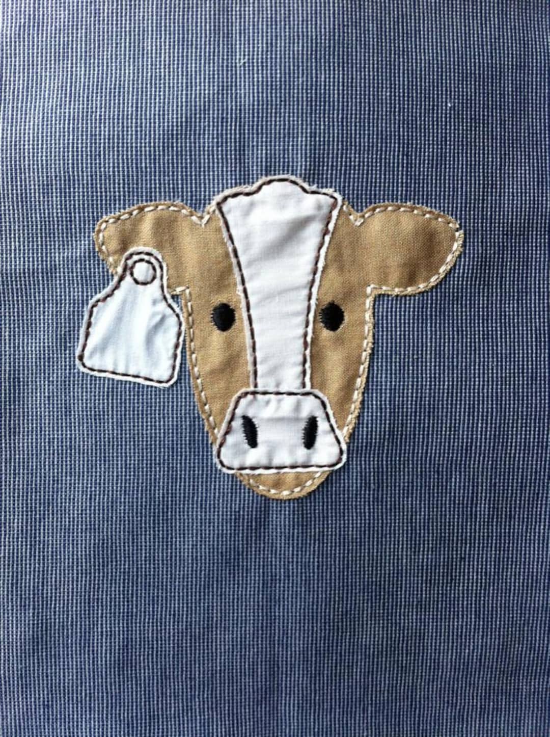 ITH Cow Raggy Applique DIGITAL Embroidery Design - Etsy