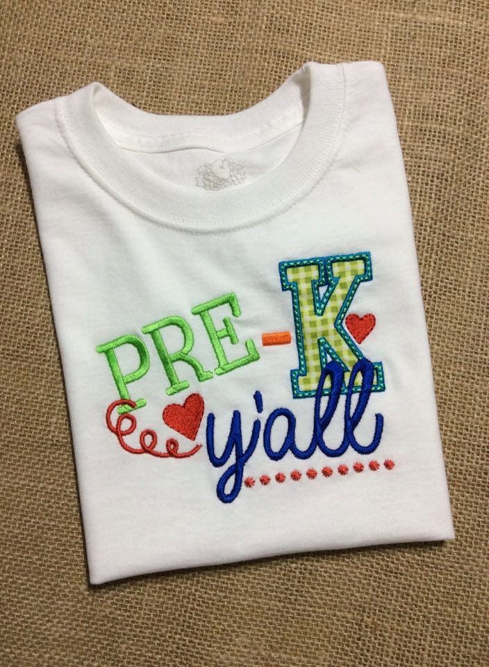 Pre-k Yall DIGITAL Embroidery Design INSTANT DOWNLOAD - Etsy