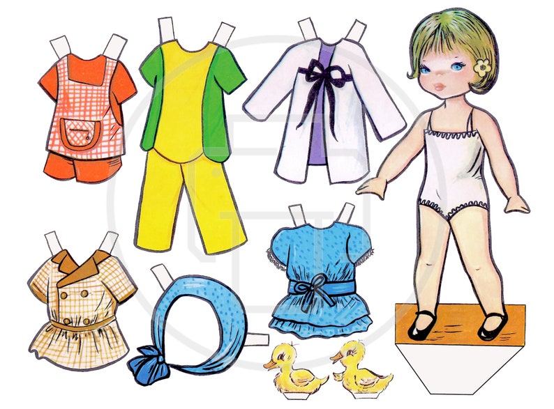 Vintage Spanish Paper Dolls From the 70s - Digital Download - Etsy