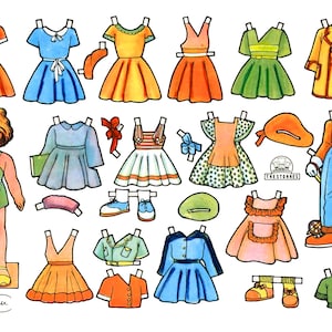 Spanish Paper Dolls From the 1950s - Set of 18 Different Dolls ...