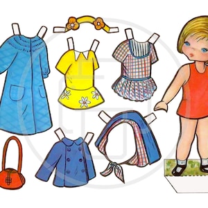 Vintage Spanish Paper Dolls From the 70s - Digital Download - Etsy