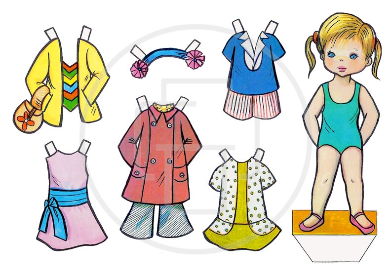 Vintage Spanish Paper Dolls From the 70s - Digital Download - Etsy