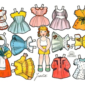 Spanish Paper Dolls From the 1950s - Set of 18 Different Dolls ...