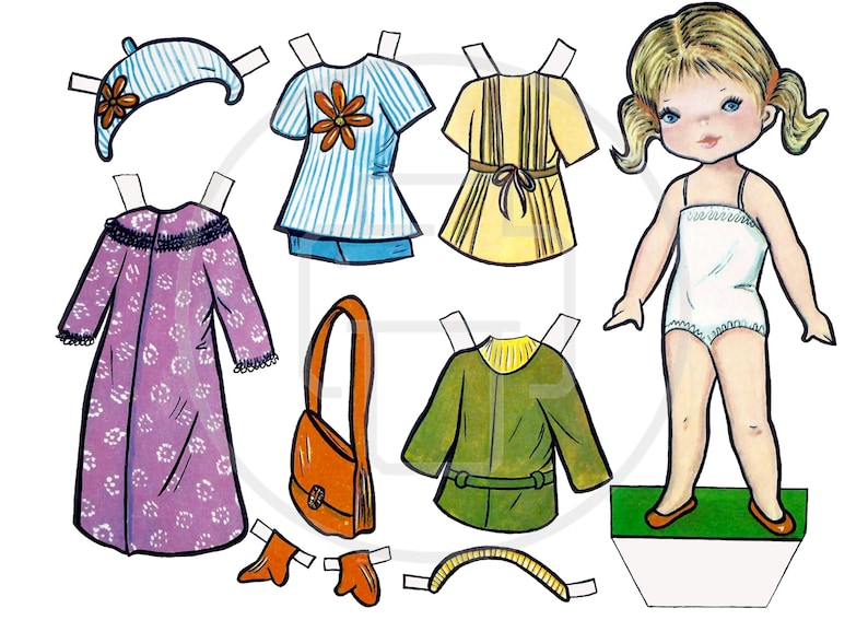 Vintage Spanish Paper Dolls From the 70s - Digital Download - Etsy