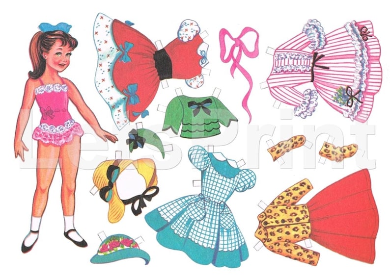 Spanish Paper Dolls From the 1980s. Colored and for Coloring - Digital ...