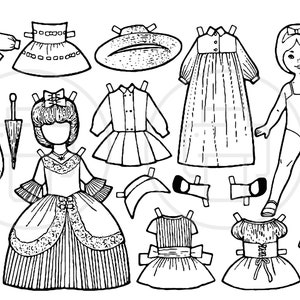 Vintage Spanish Paper Dolls Form the 1960s. Colored and for Coloring ...