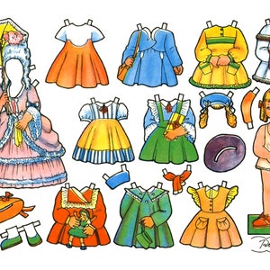 Spanish Paper Dolls From the 1950s - Set of 18 Different Dolls ...