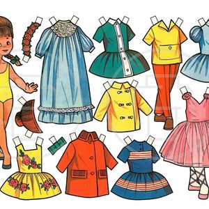 Vintage Spanish Paper Dolls From the 1960s. Colored and for Coloring ...