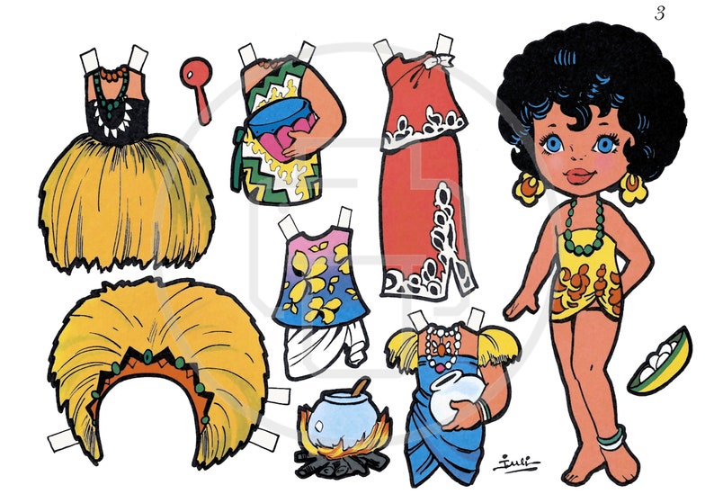 Alicia, a Vintage Spanish Paper Doll Form the 1970s Digital Download - Etsy
