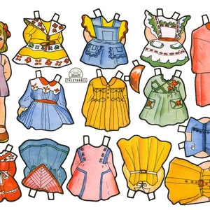 Spanish Paper Dolls From the 1950s - Set of 18 Different Dolls ...