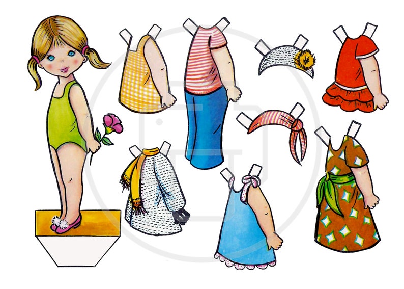 Vintage Spanish Paper Dolls From the 70s - Digital Download - Etsy