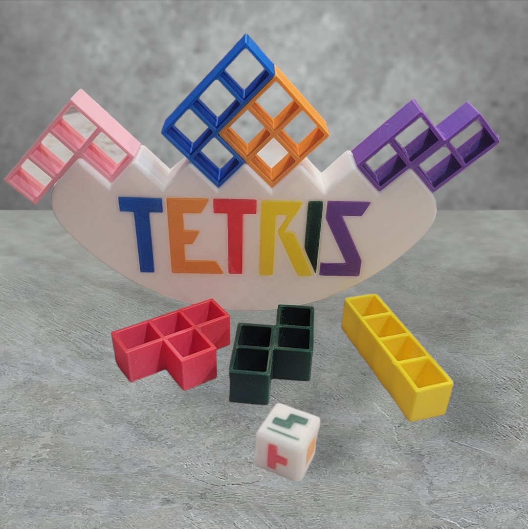 3D Printed Balance Tetris Game - Etsy