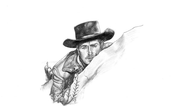 Cowboy Pencil Drawing