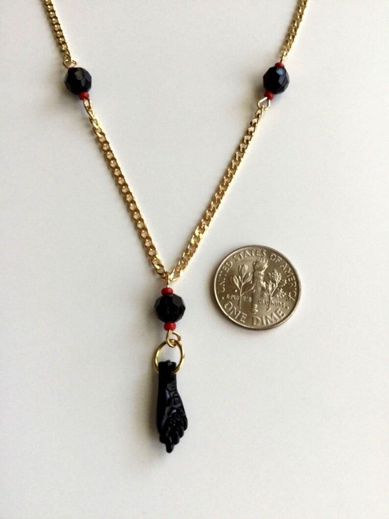 18K Gold Filled Azabache Necklace Curb Link 18 Long for - Etsy