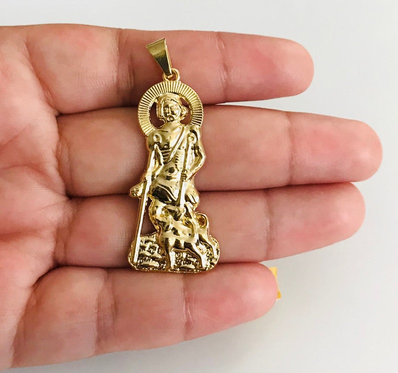 18K Gold Filled Saint Lazarus Necklace Gold Filled Saint | Etsy