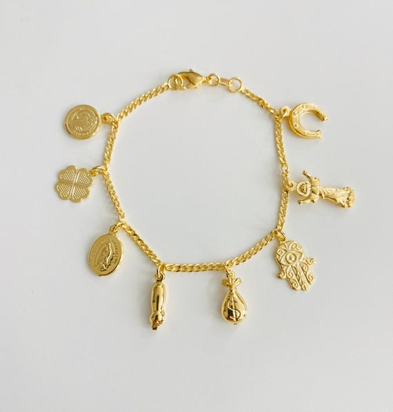Etsy gold charm bracelet store