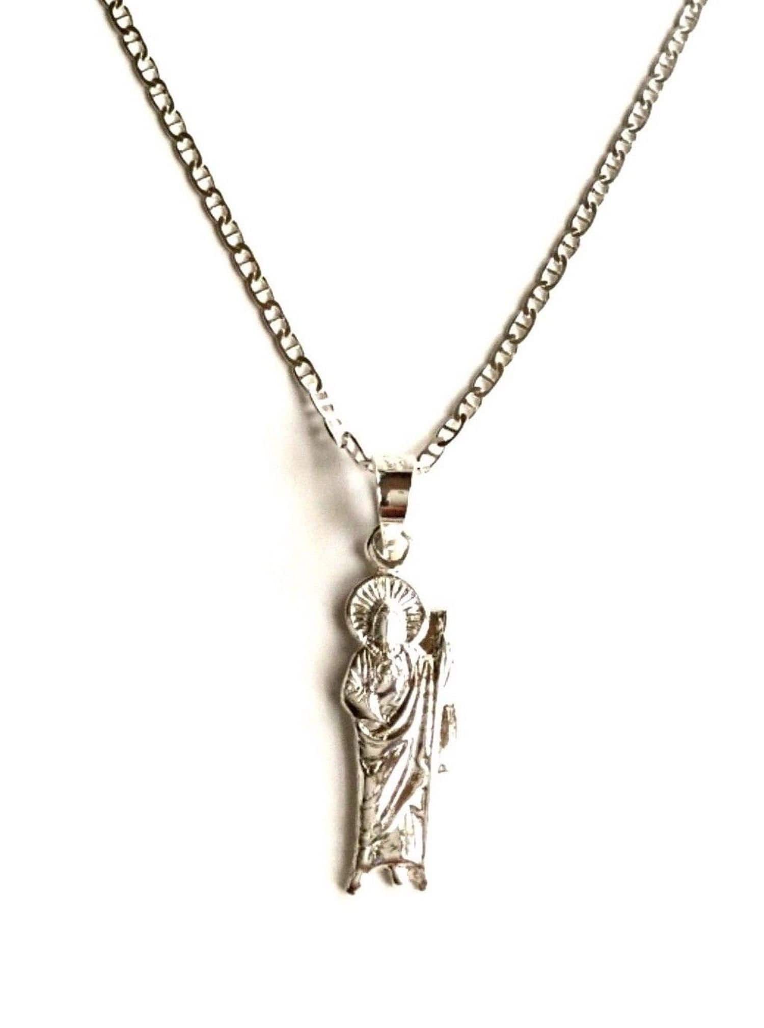 San judas necklace silver store