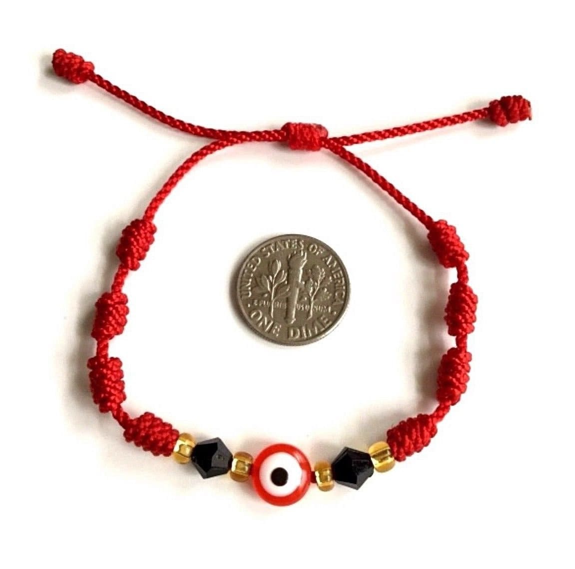 Red String Red Evil Eye Bracelet Envygood Luckprotection | Etsy