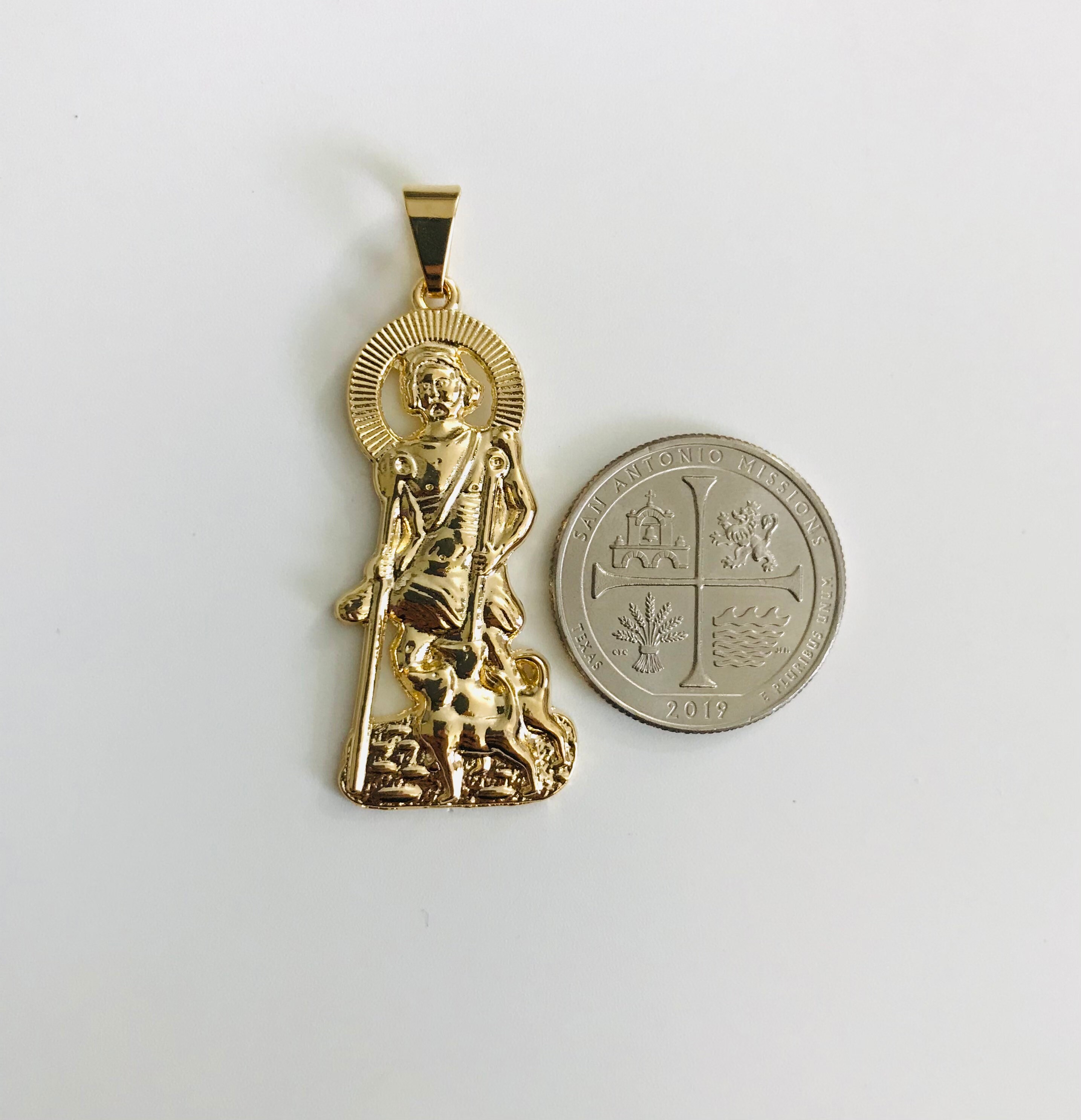 18K Gold Filled Saint Lazarus Necklace Gold Filled Saint | Etsy