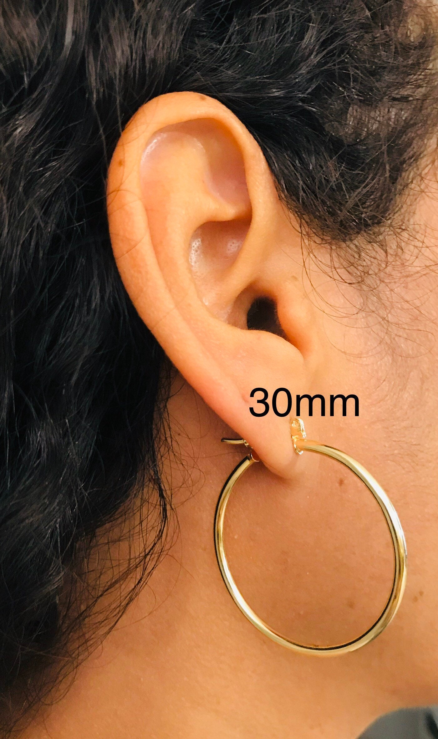 18K Gold Filled Hoop Earrings Hoop Earrings 2mm Thick Plain | Etsy