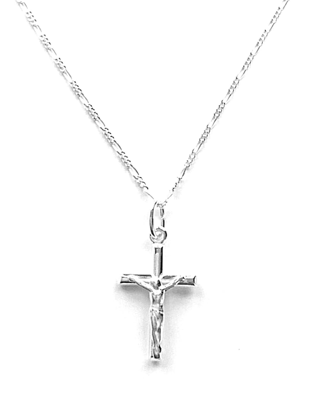 925 Sterling Silver Cross Necklace 18 Long 30x15mm , 925 Sterling ...