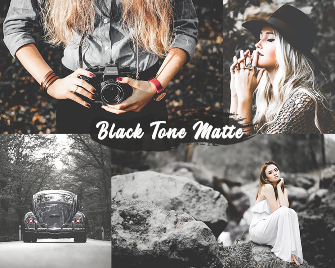 6 Black Tone Matte Lightroom Mobile & Desktop Preset, Dark Edgy Photo ...