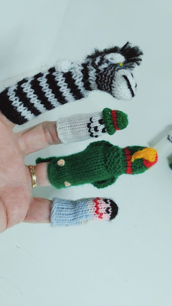 Vintage Handmade Finger Puppets - Etsy