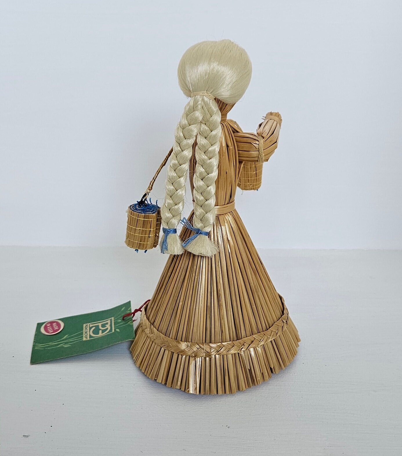 Vintage Broom Straw Doll - Etsy