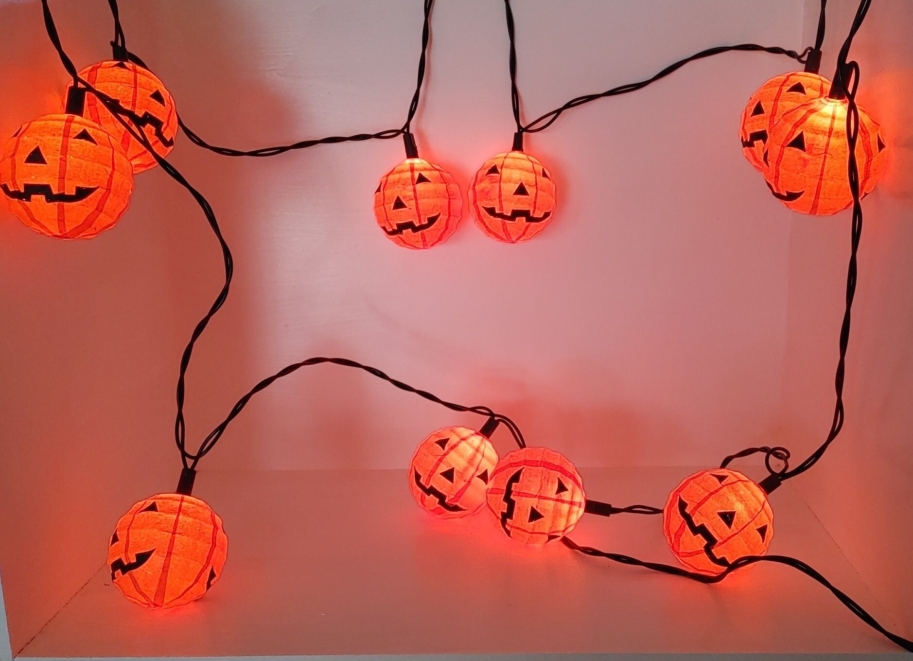Vintage Paper and Wire Pumpkin String Lights - Etsy