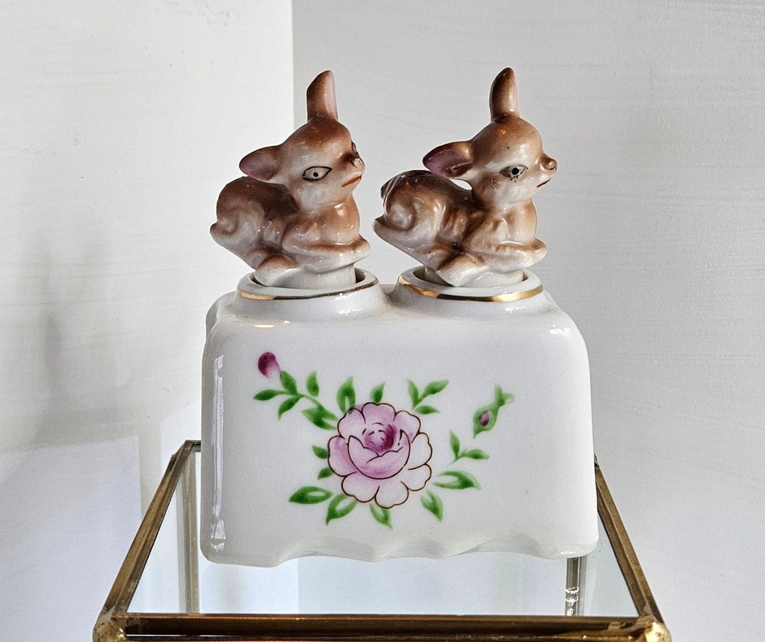 Vintage Nodder Rocking Deer Salt and Pepper Shakers - Etsy