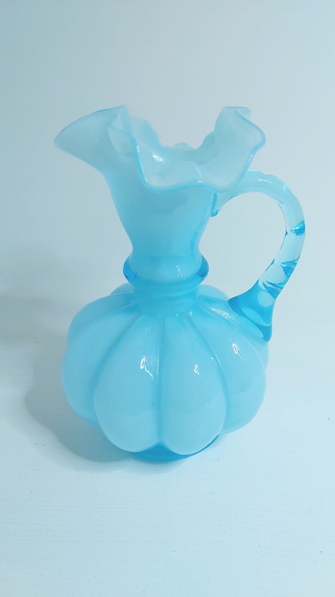 Vintage Blue Fenton Vase - Etsy