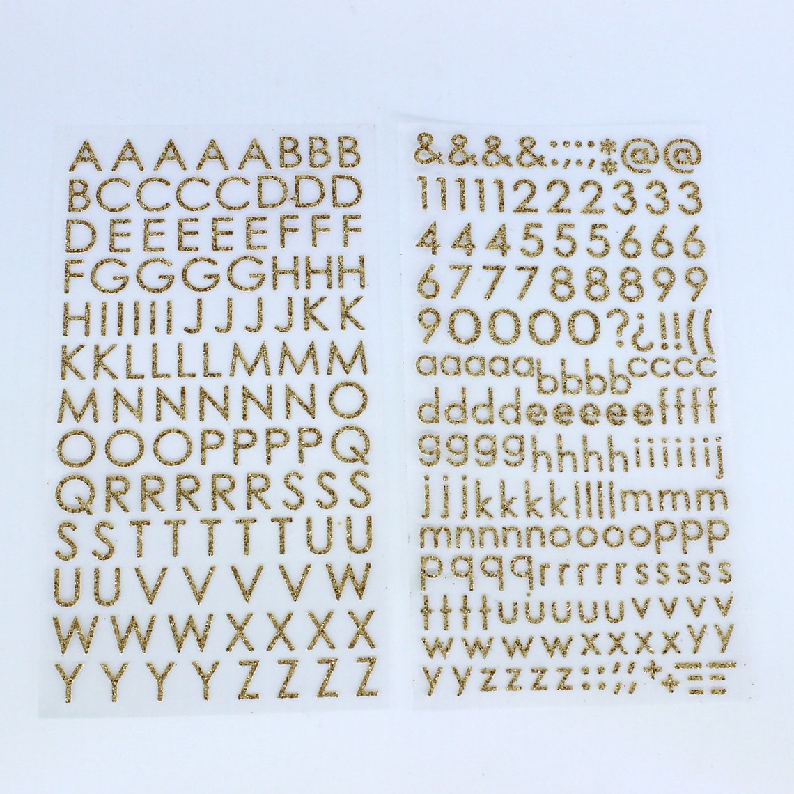 Gold Glitter Letter & Number Stickers Set Scrapbooking Craft | Etsy