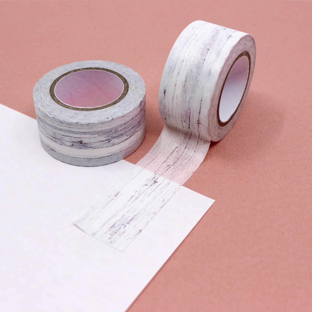 White Wash Wood Grain Washi Tape, White Wood Grain Paper Tape, Home DIY ...