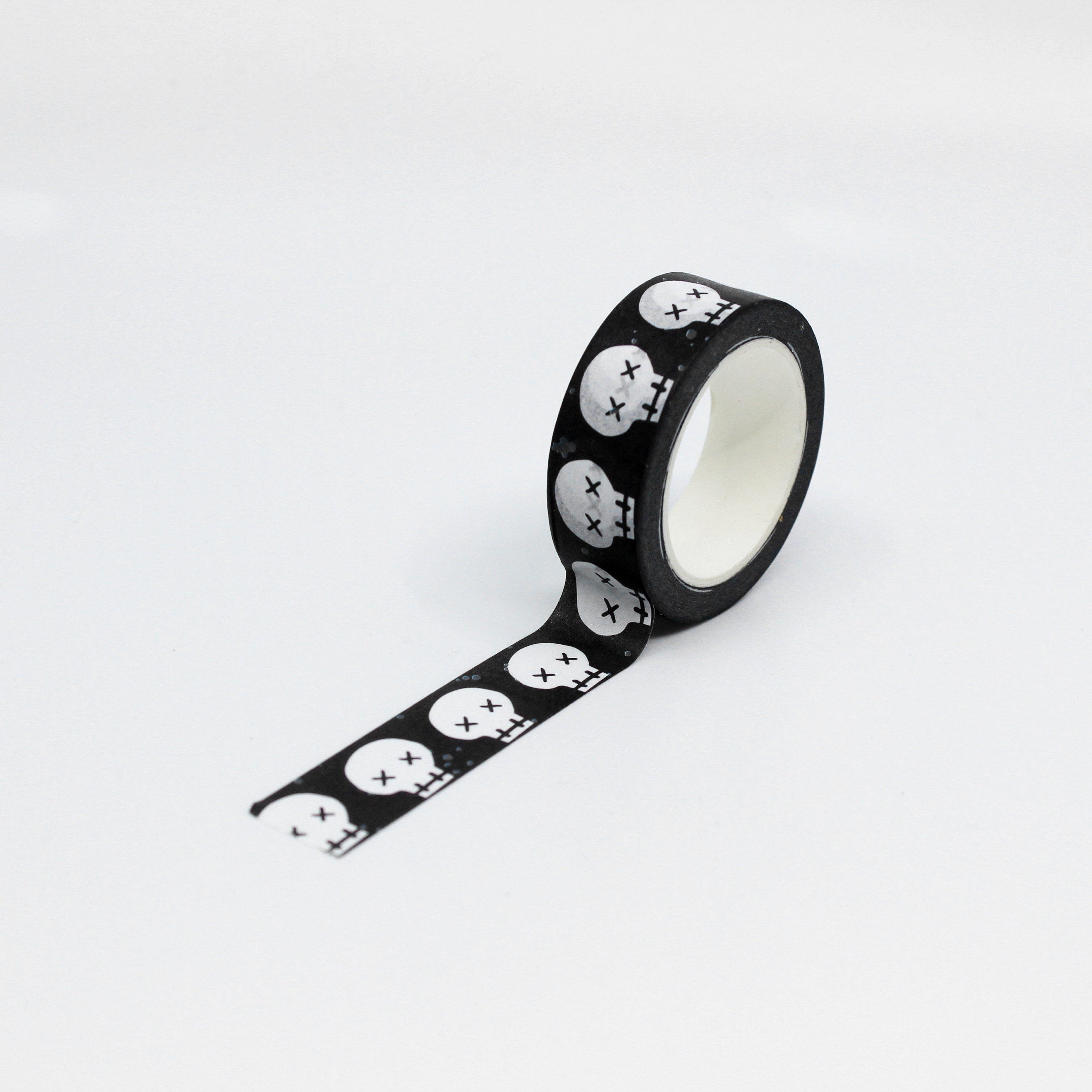 Black Skull Pattern Washi Tape Cute Cartoon Comic Book Skull - Etsy