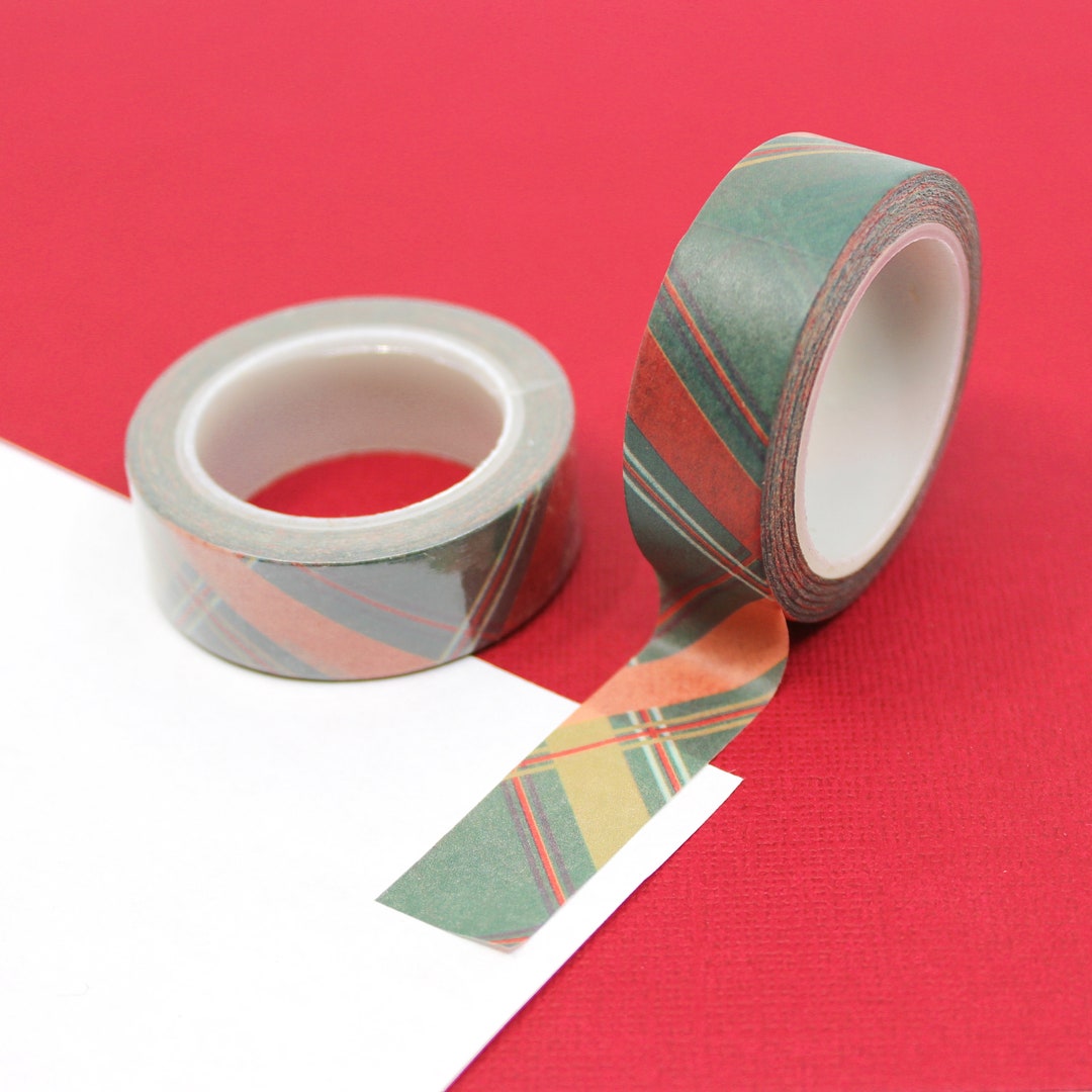 Red & Green Plaid Washi Tape, Christmas Plaids Craft Tape, Calendar ...