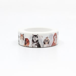 Dog Breeds Washi Tape, Realistic Dog Washi Tape, Animal Lover Washi ...