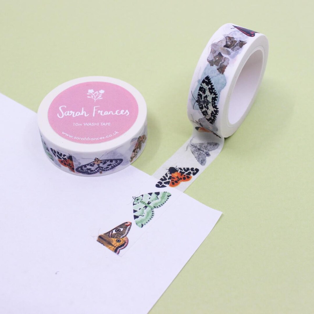 British Moth Washi Tape, Wild Butterflies Tapes, Elegant Butterflies ...
