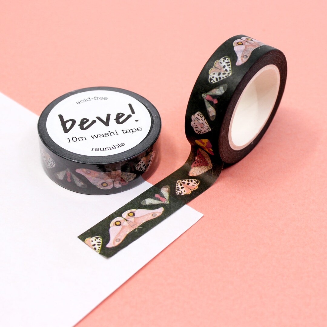 Moth Washi Tape, Moths and Insect Paper Tape, Colorful Butterflies and ...