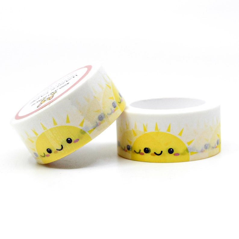 Cute Happy Sunshine Washi Tape Sun Washi Tape Smiling Sun - Etsy