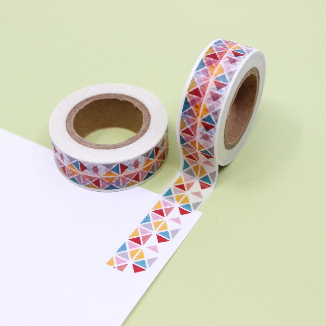 Modern Bauhaus Mid-century Modern Style Triangle Washi Tape, Geometric ...
