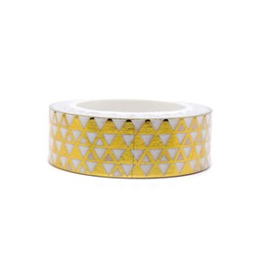 Gold Foil Geometric Triangle Pattern Washi Tape, Japanese Modern Tape ...
