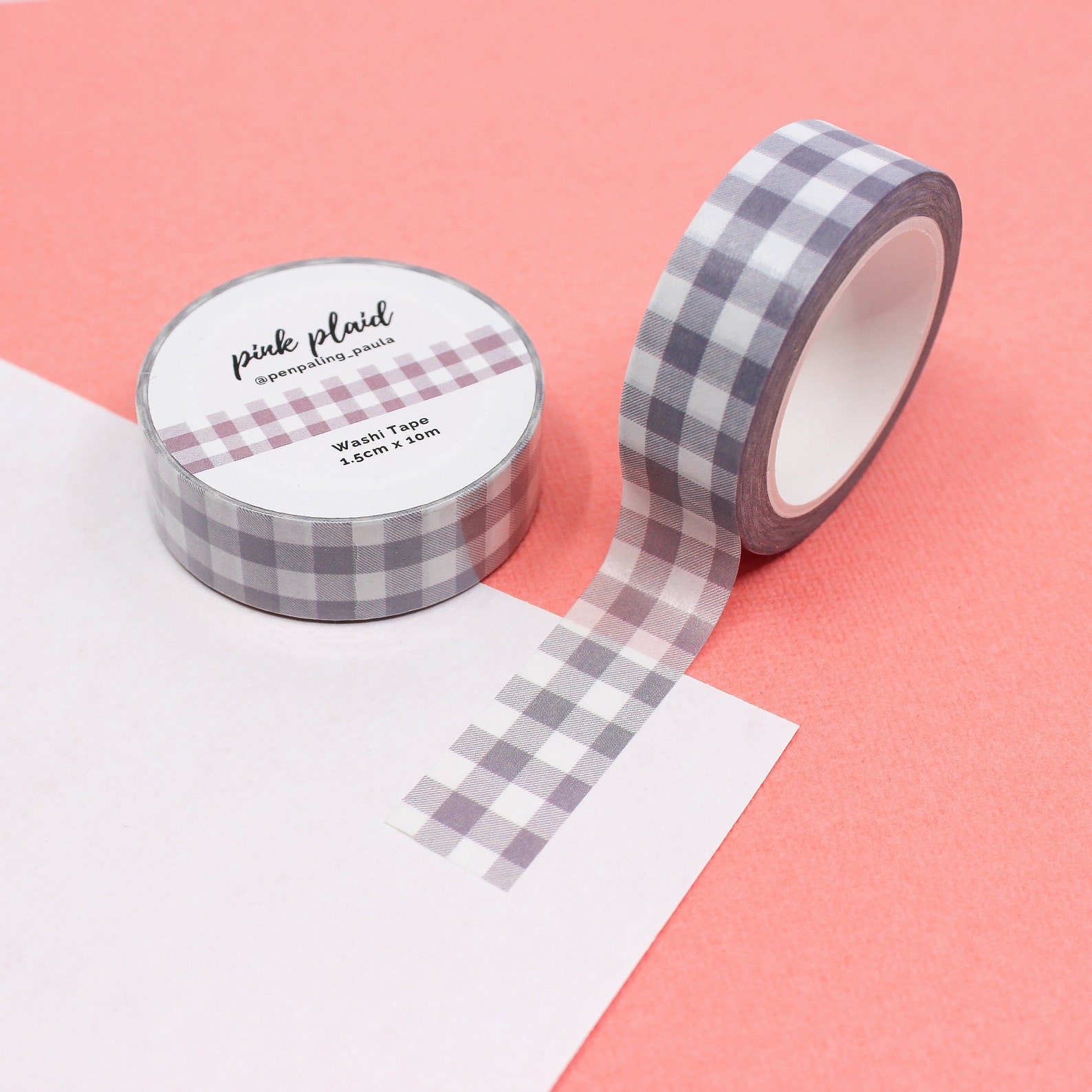 Variety of Plaid Pattern Washi Tapes, Pink Plaid Craft Tape, Blue Plaid ...