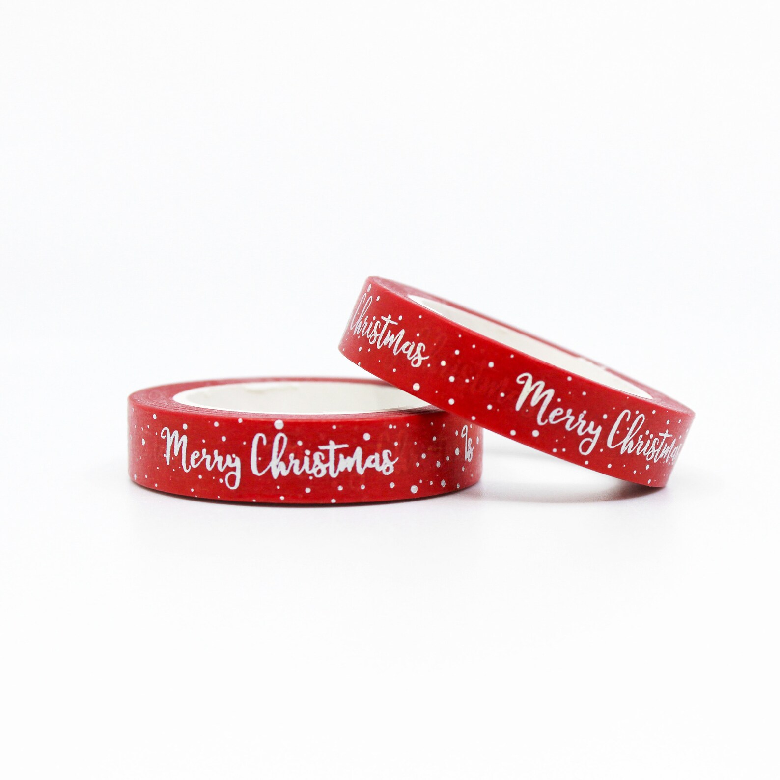 Red and Silver Foil Cursive Merry Christmas Washi Tape, Christmas Craft ...