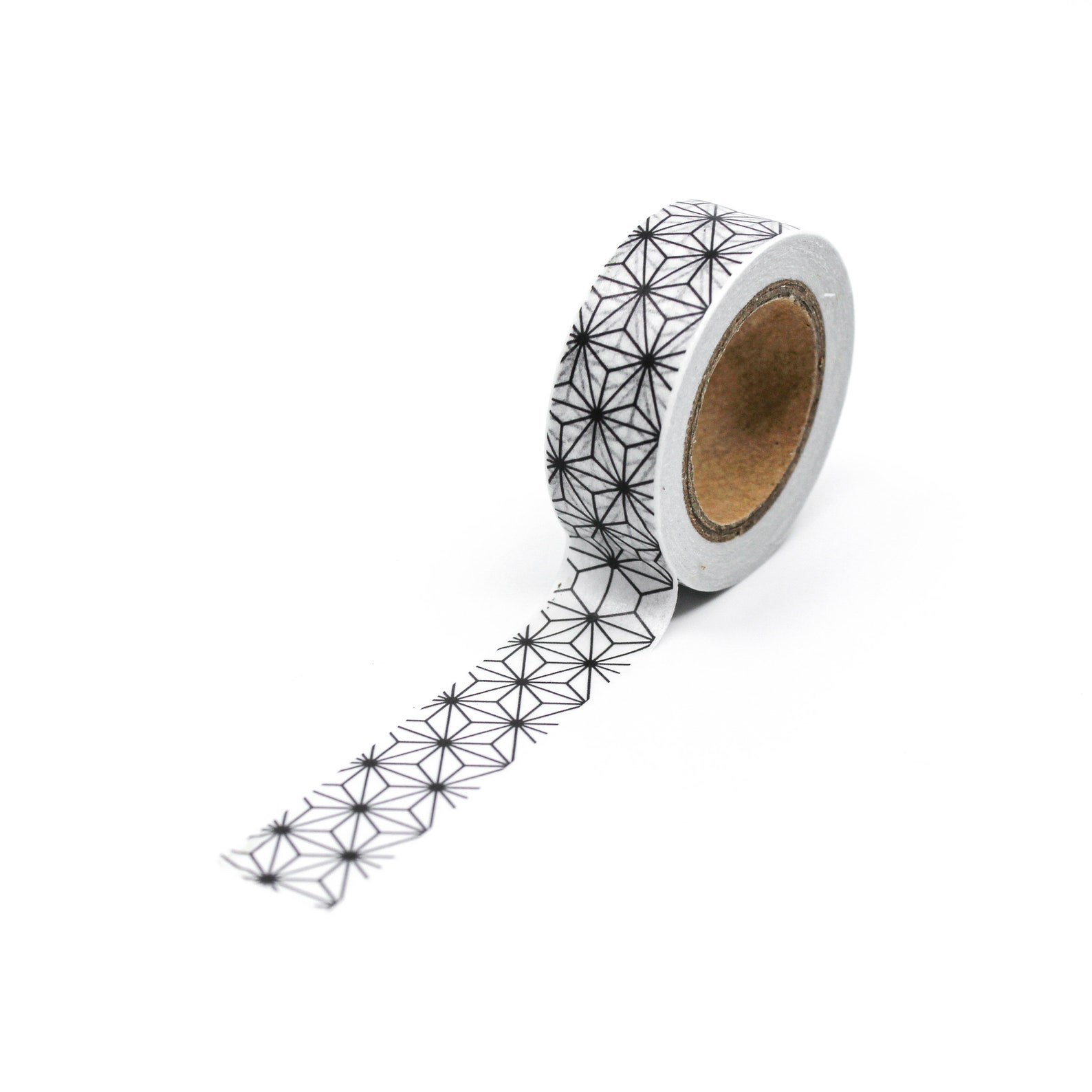 Black & White Flower Geometric Pattern Washi Tape, Black and White ...