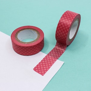 Pink Lattice Pattern Washi Tape, Hot Pink Hexagon Pattern Craft Tapes ...