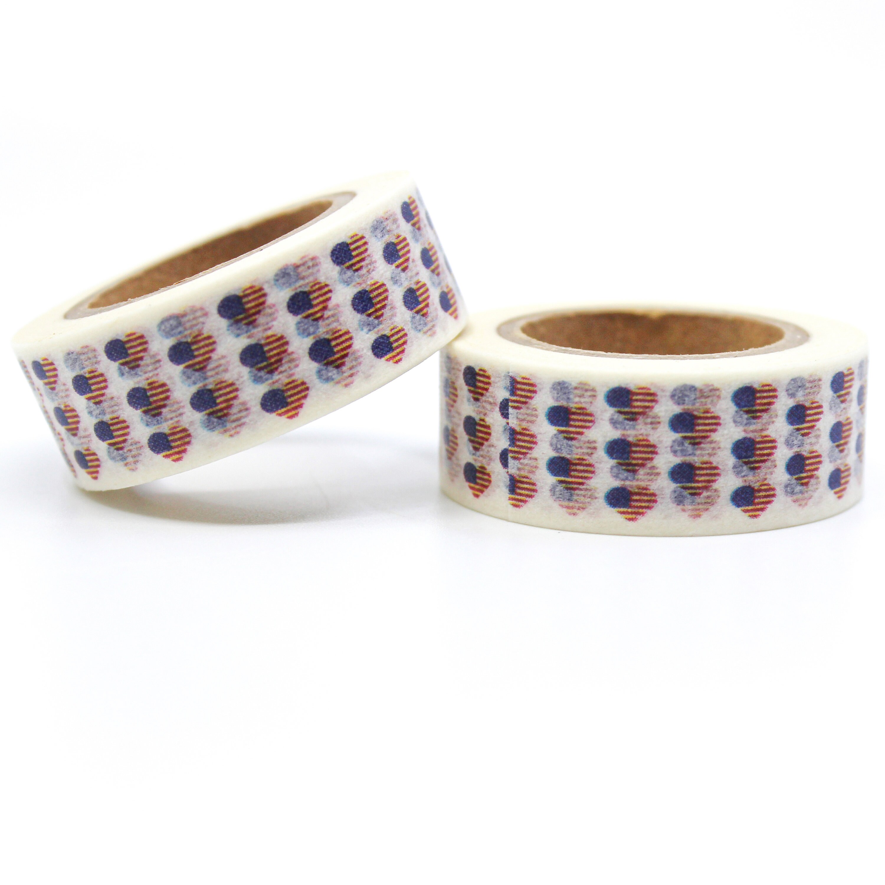 Tiny American Flag Heart Washi Tape, America Flags Craft Tape ...