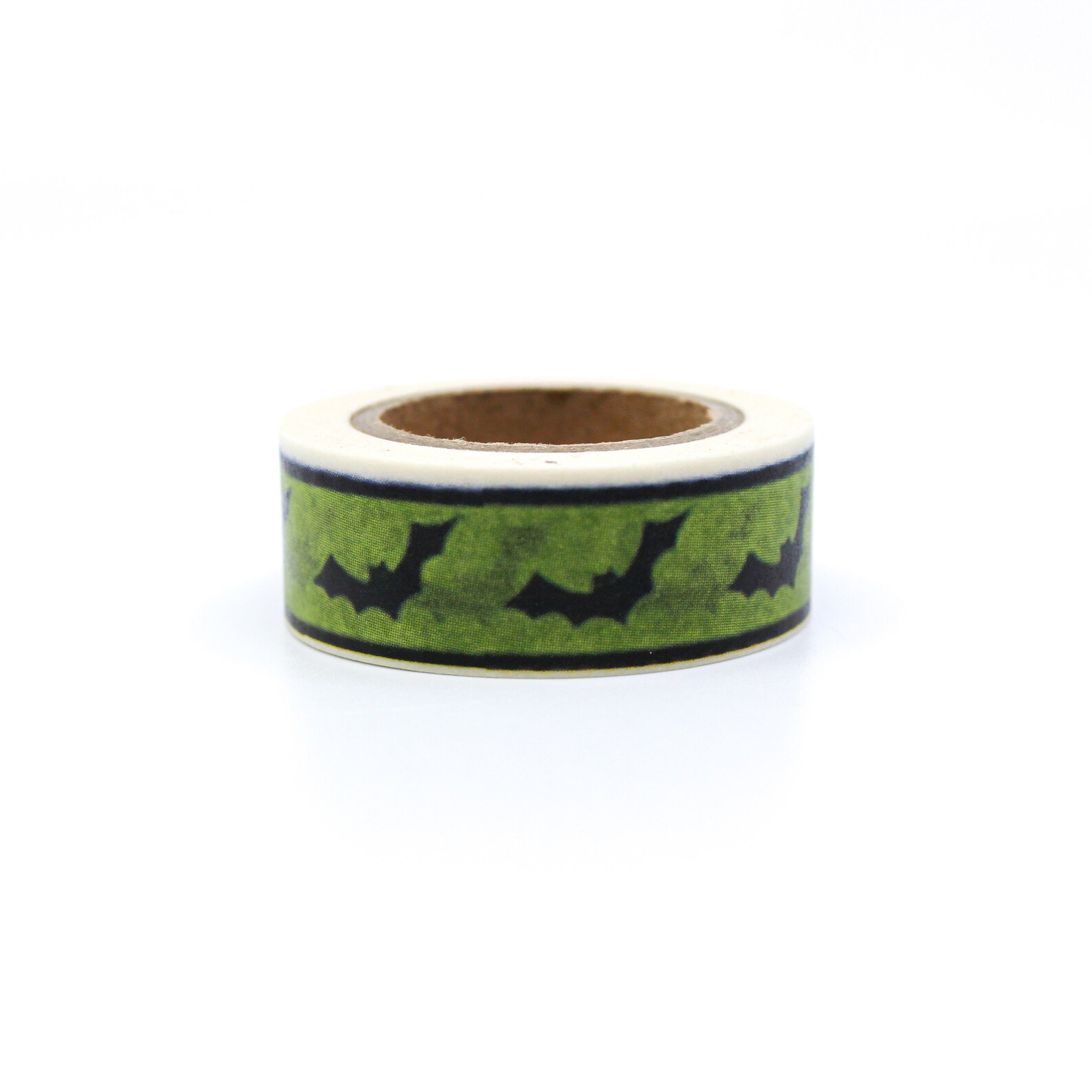 Black Bat Pattern With Neon Green Background Washi Tape, Halloween Bats ...