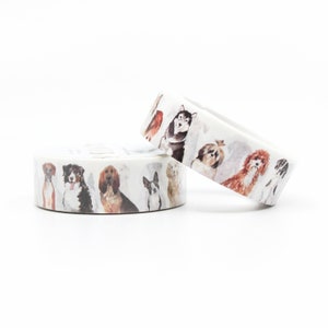 Dog Breeds Washi Tape, Realistic Dog Washi Tape, Animal Lover Washi ...