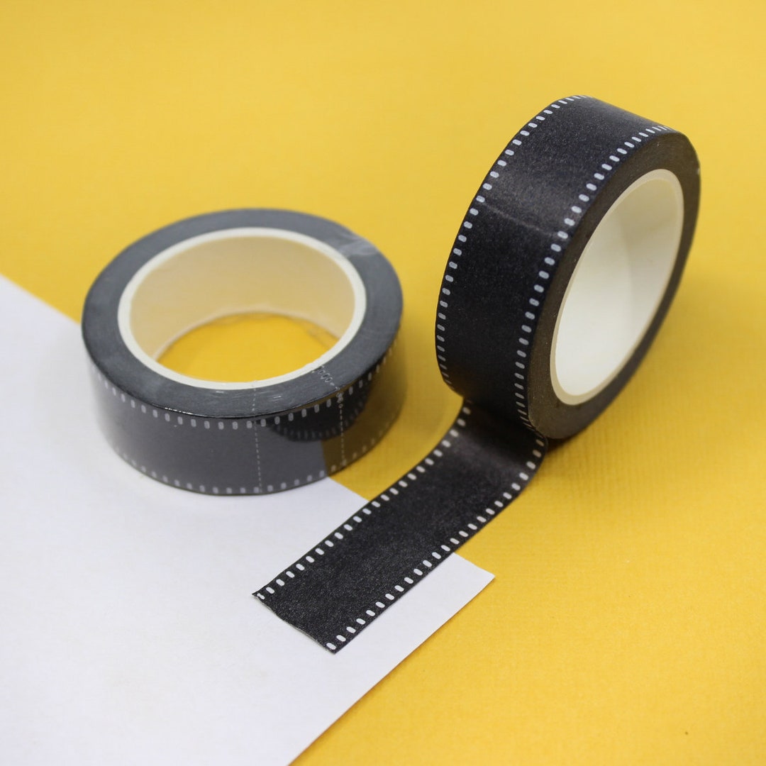 Black Faux Grosgrain Ribbon Washi Tape, Cute Ribbon Tape for Gift Wrap ...